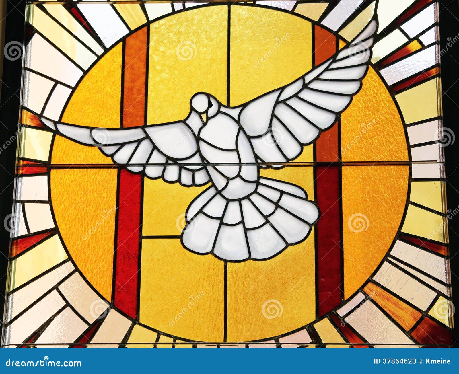 Simple Stained Glass Dove