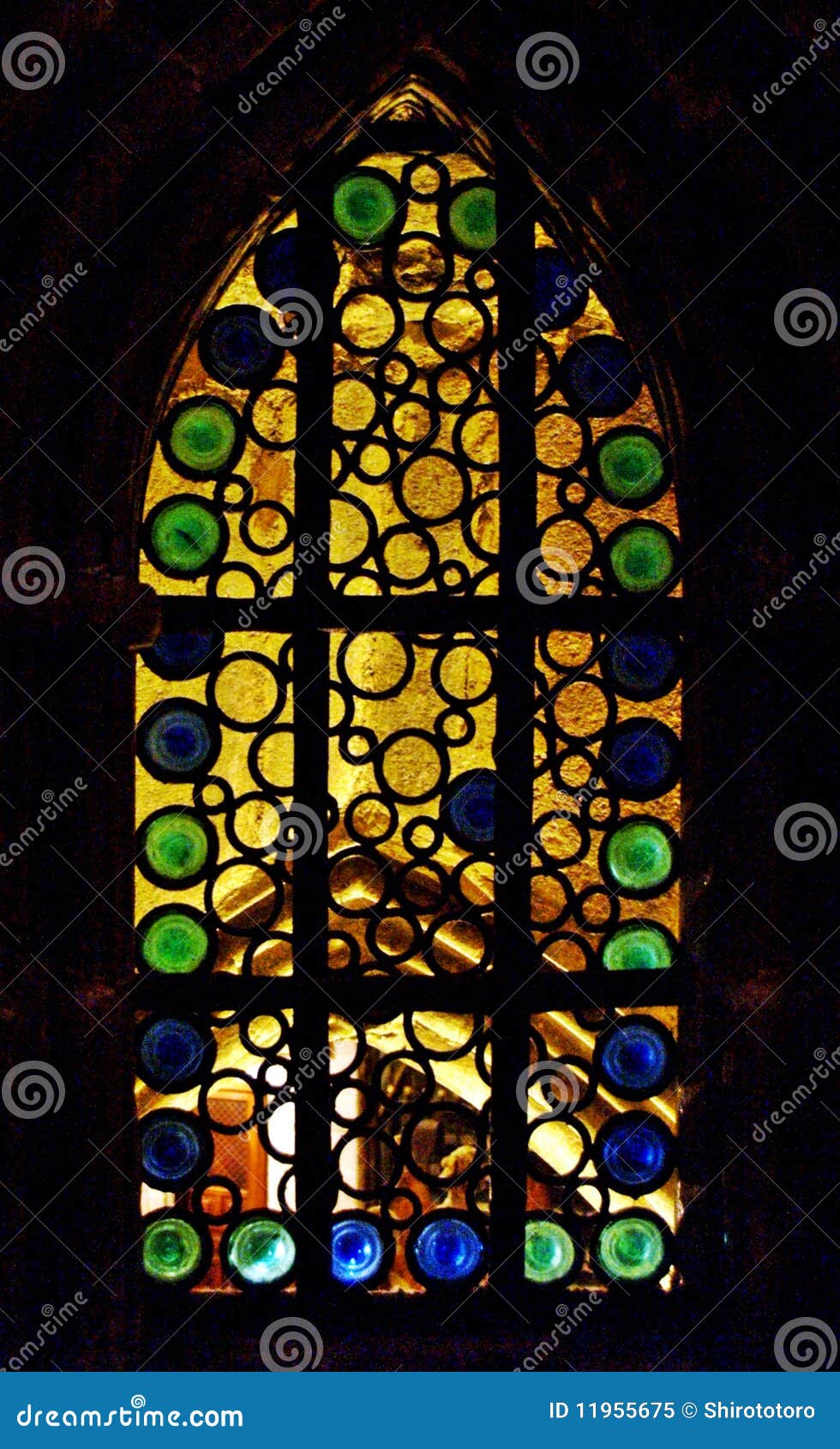 Stained Glass Window stock image. Image of round, cathedral - 11955675