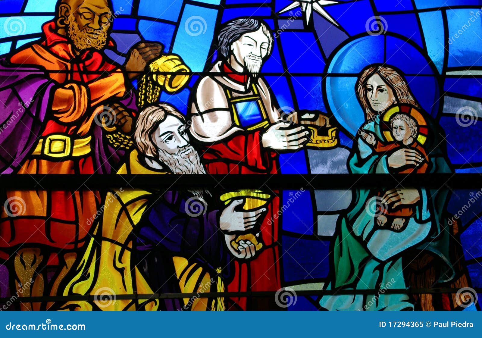 Stained Glass Three Wise Men Stock Photos - Free & Royalty-Free Stock ...