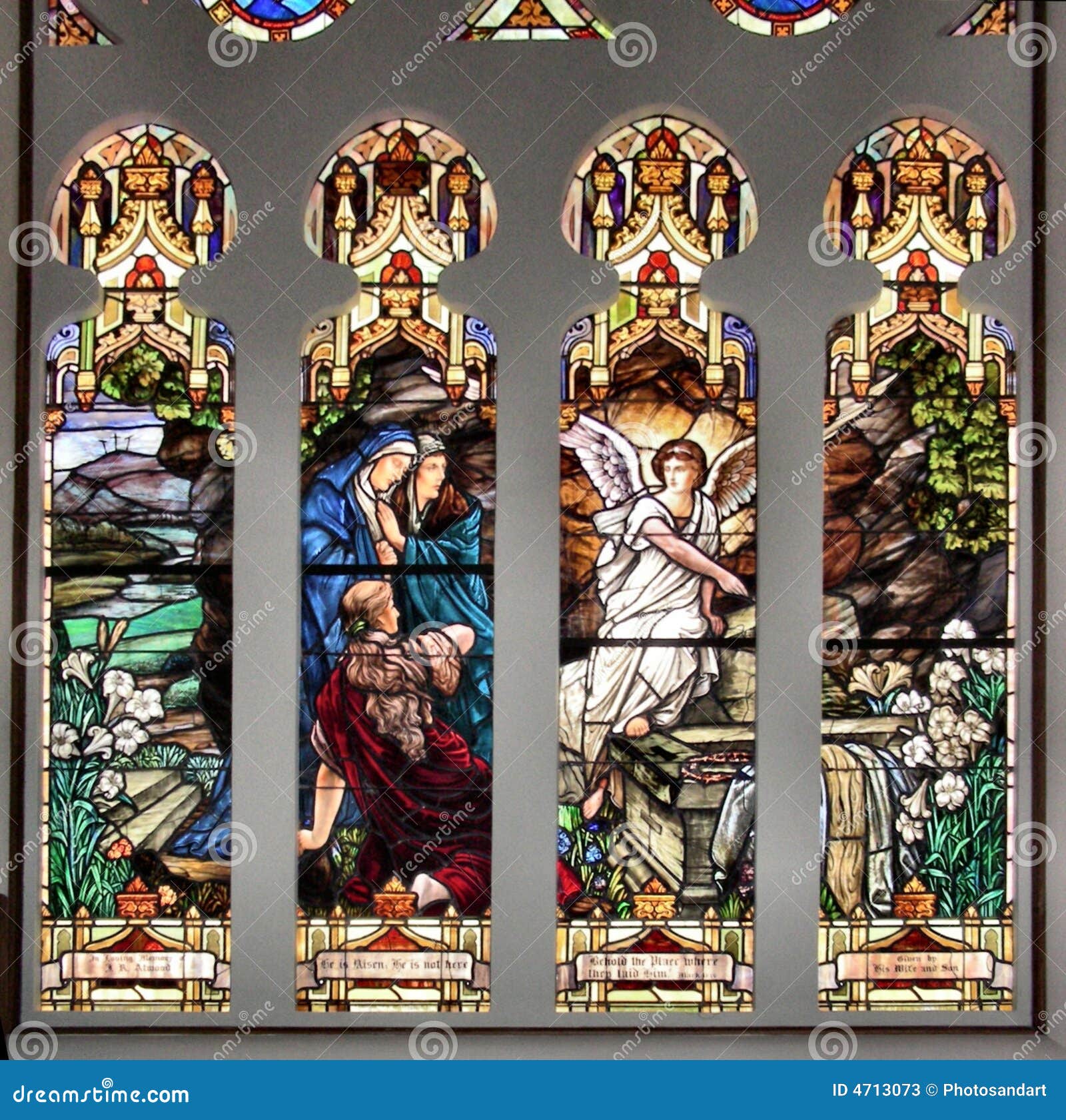 Stained Glass Window from 1870 S Church Stock Image - Image of history ...