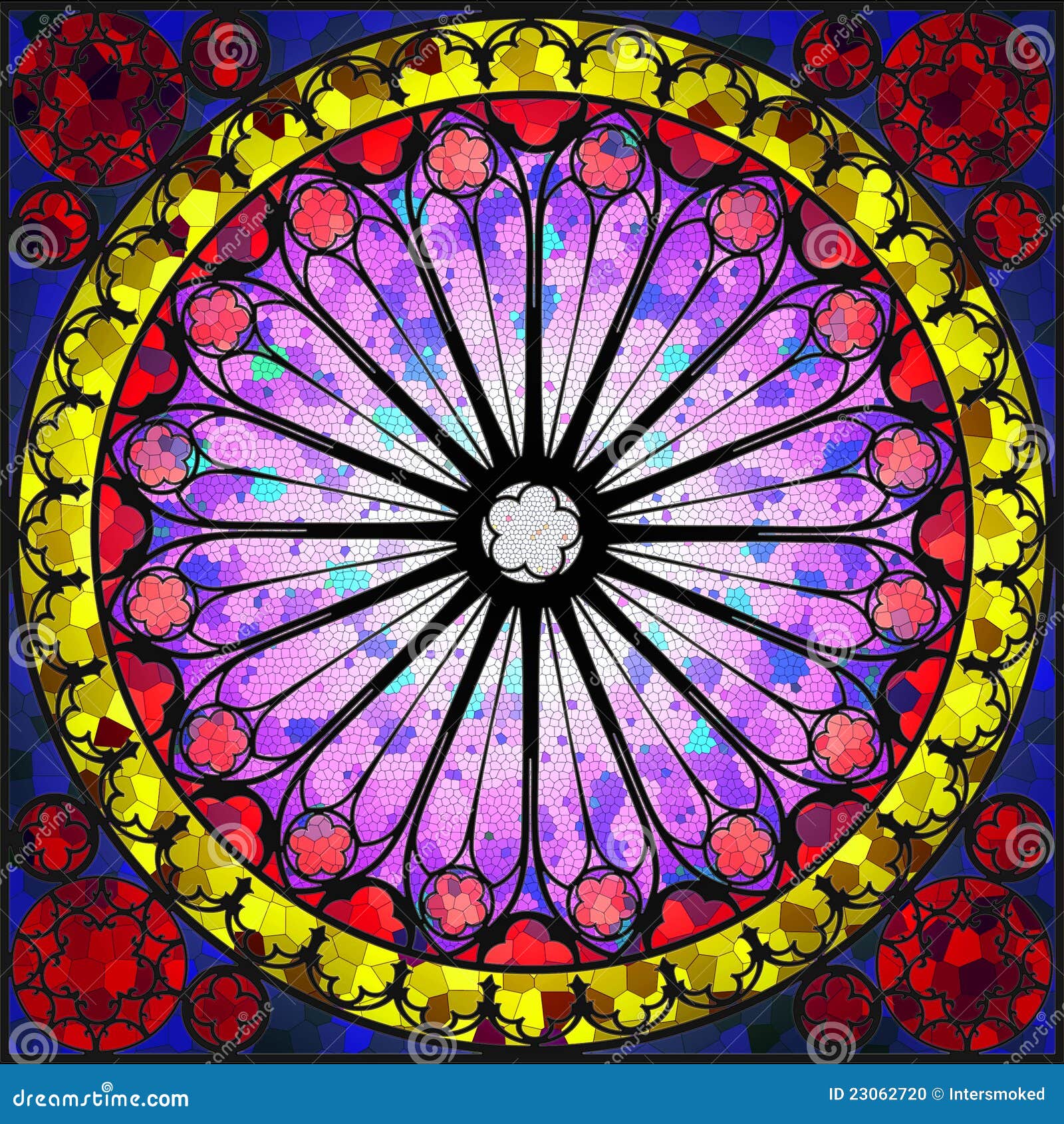 Stained glass window stock illustration. Illustration of glass - 23062720