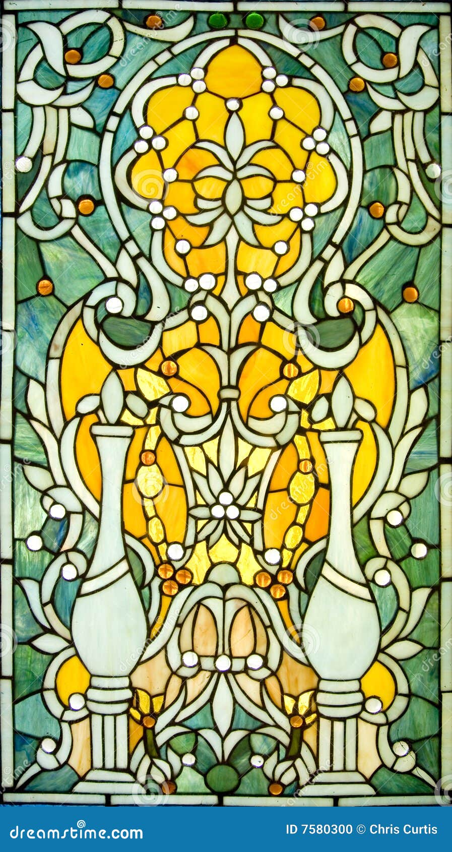 Stained Glass Window stock photo. Image of aquamarine - 7580300