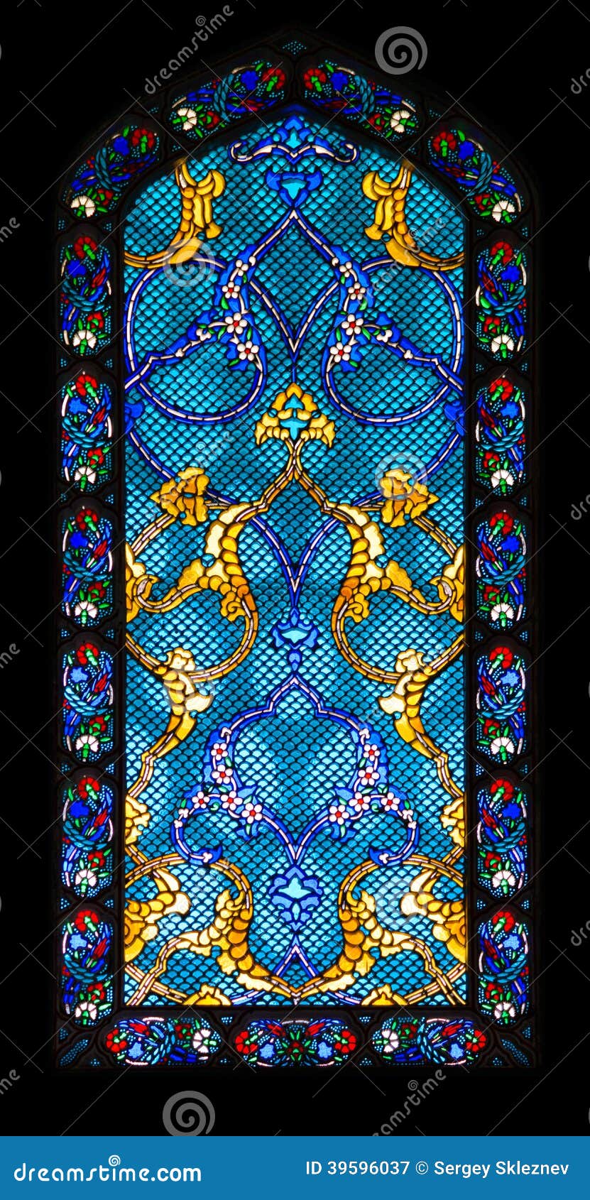 Stained-glass window stock image. Image of abstract, pane - 39596037