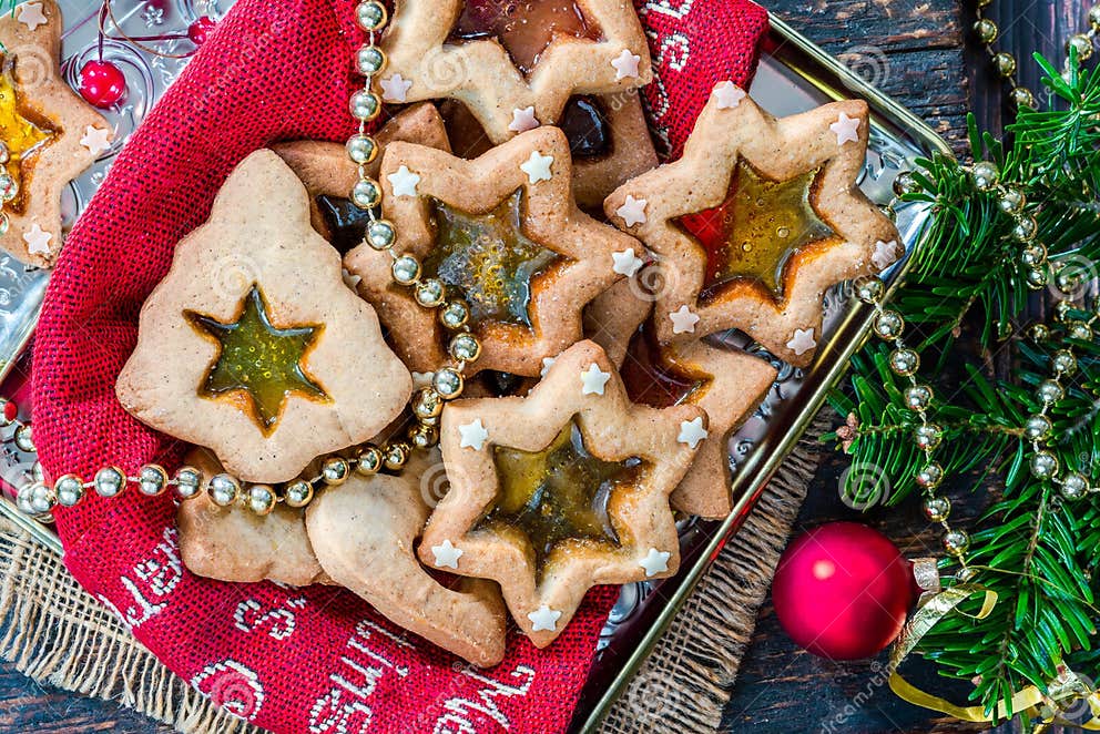 Stained Glass Window Biscuits Stock Image - Image of cookies, backdrop ...