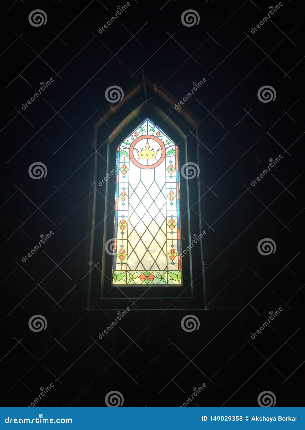 Stained Glass Window in a Castle Stock Photo - Image of window, stained ...