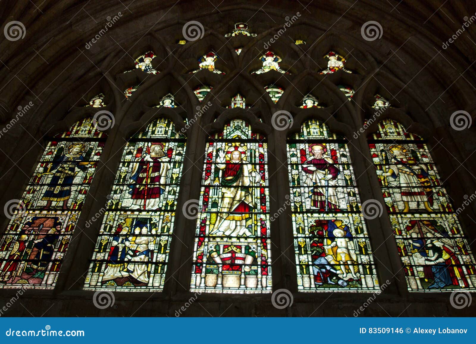 Stained Glass Window in the Cathedral Editorial Photo - Image of angle ...