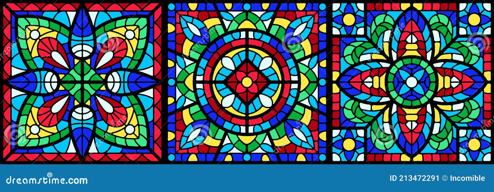Stained-glass Window with Colored Piece. Decorative Ceramic Tile ...