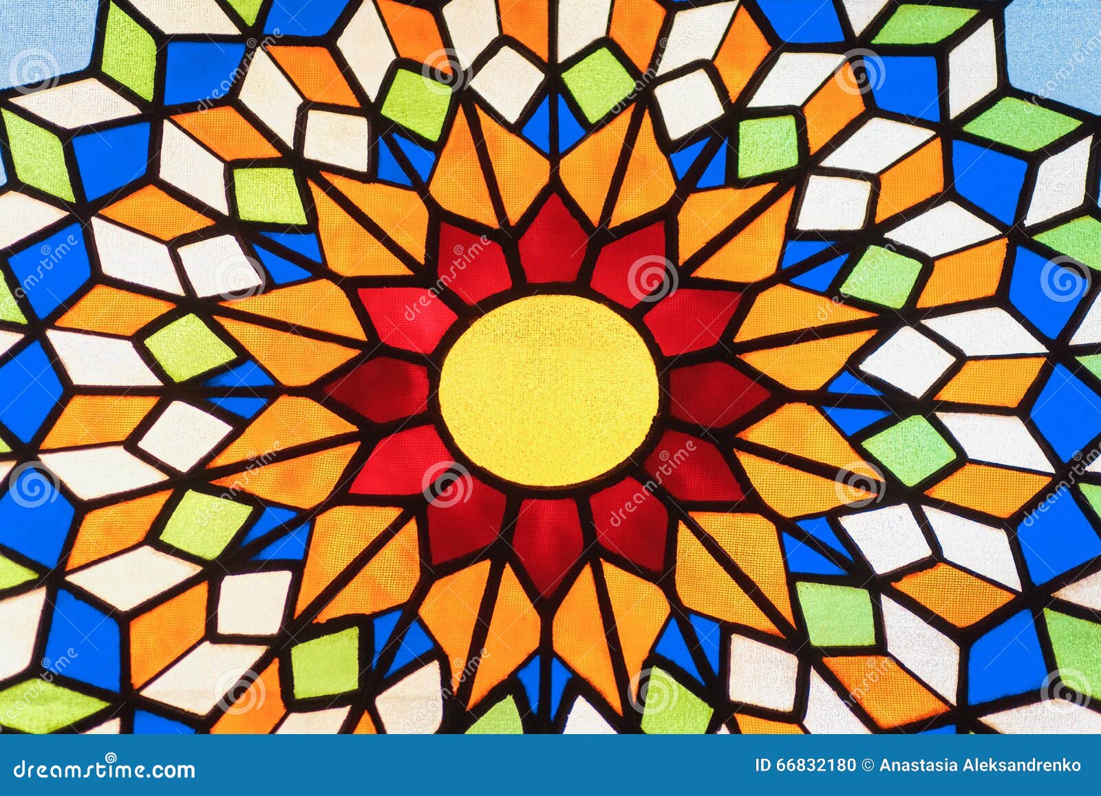 Stained glass window stock photo. Image of abstract, color - 66832180
