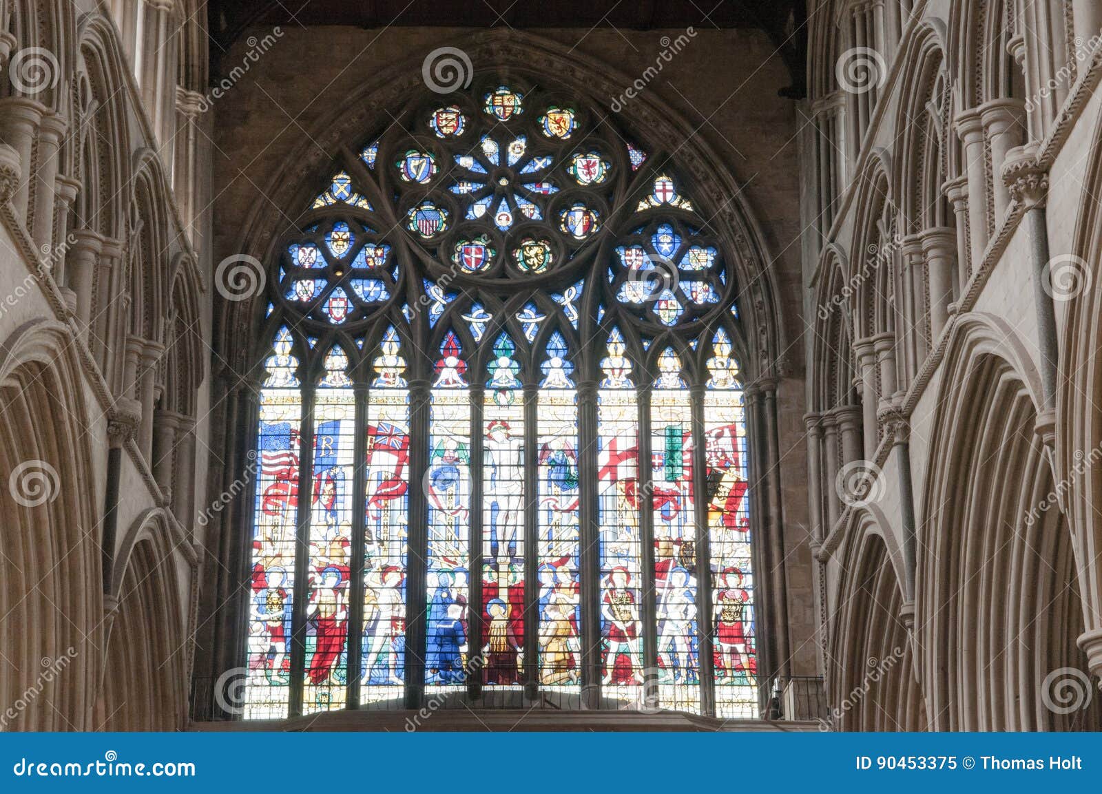Stained Glass Window of a Cathedral in Daylight Editorial Image - Image ...