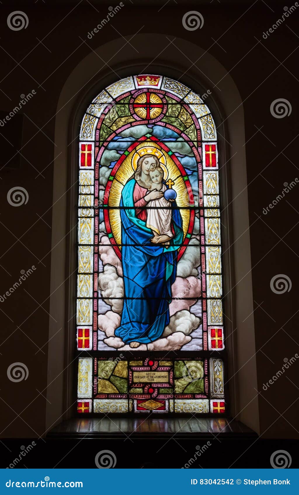 Stained Glass Window Inside Church Editorial Photography - Image of ...