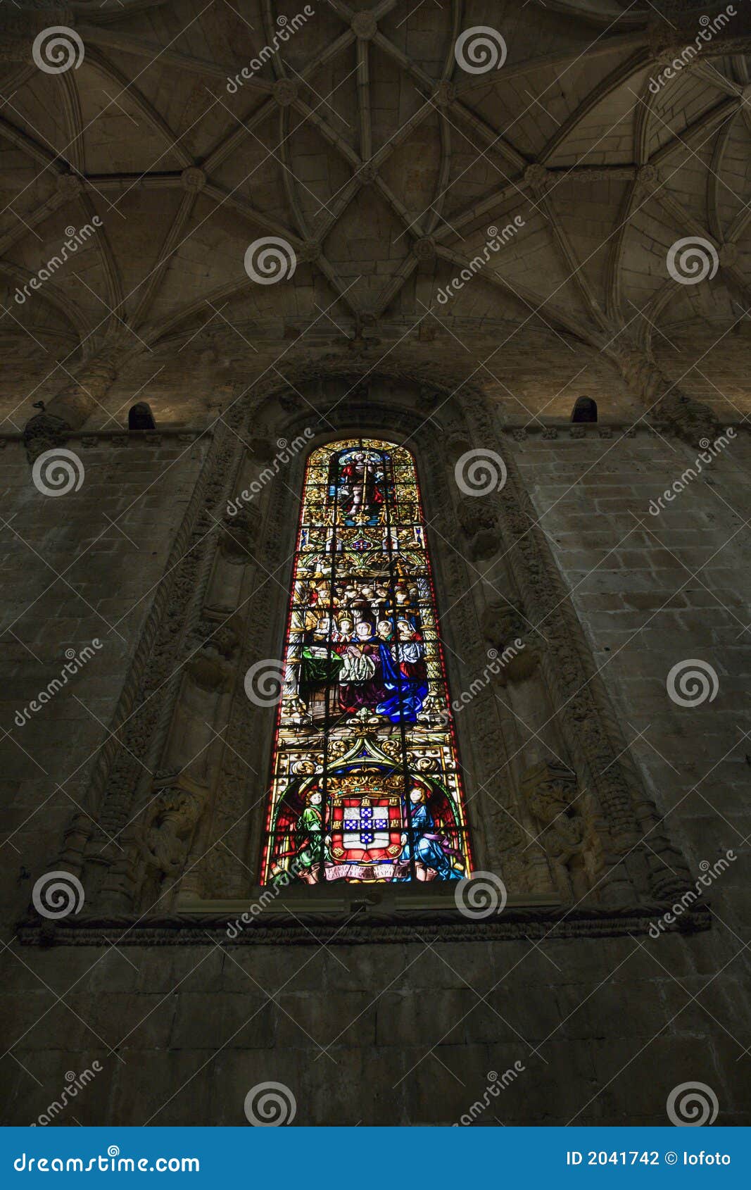 Stained Glass Window in Lisbon, Portugal. Stock Photo - Image of ...