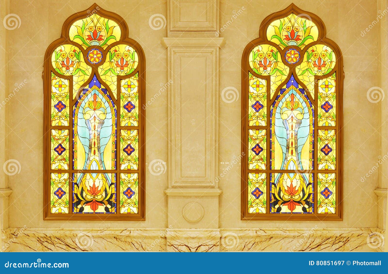 Stained glass window stock image. Image of color, marble - 80851697