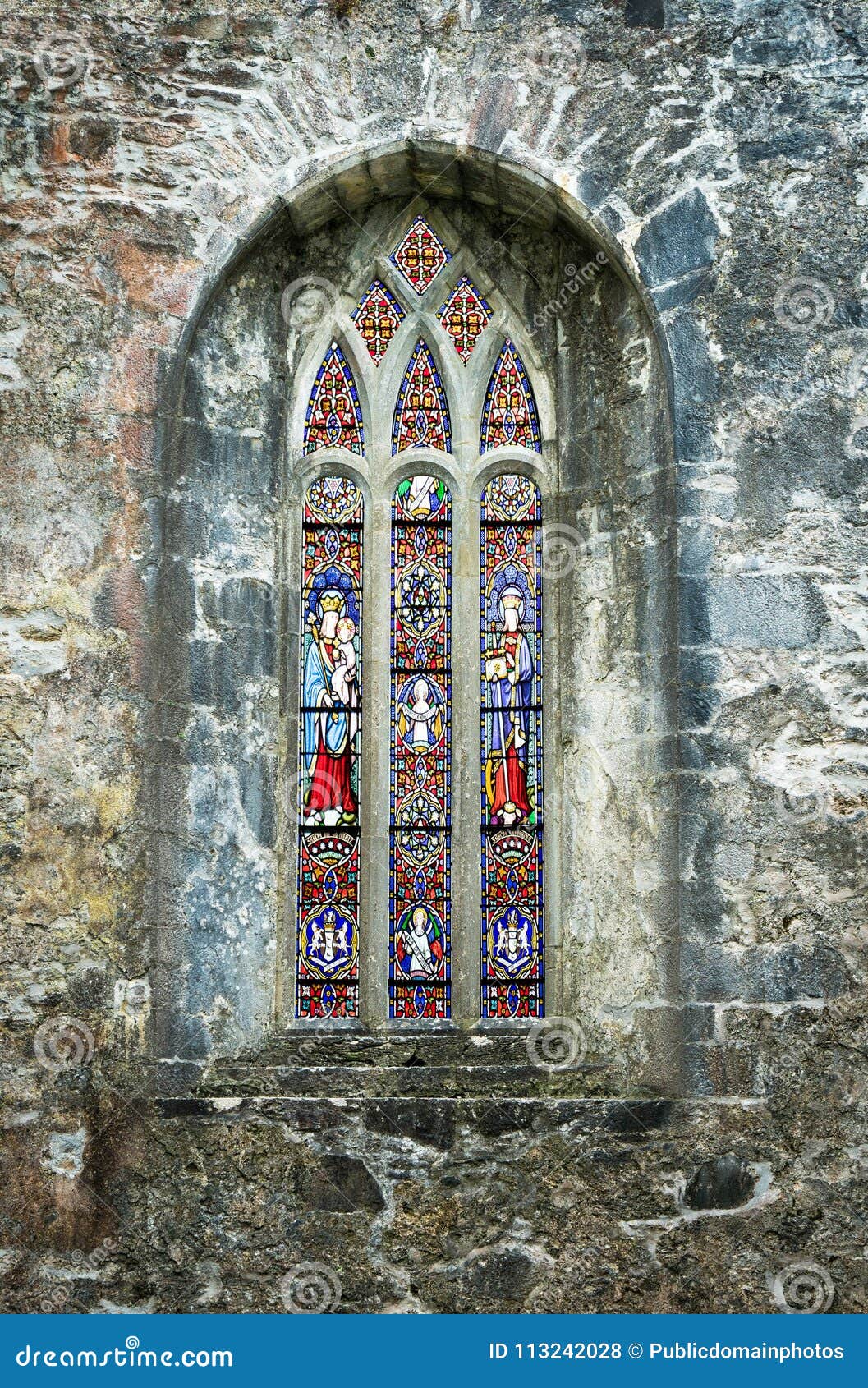 Stained Glass, Window, Medieval Architecture, Arch Picture. Image ...