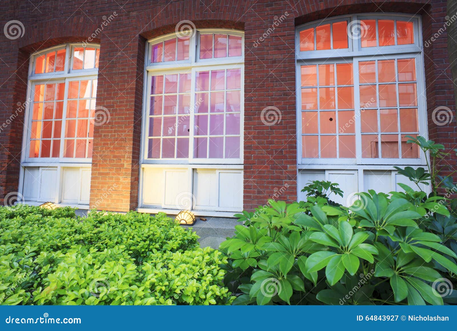 Stained Glass Window in a Old Building, Taiwan Stock Image - Image of ...