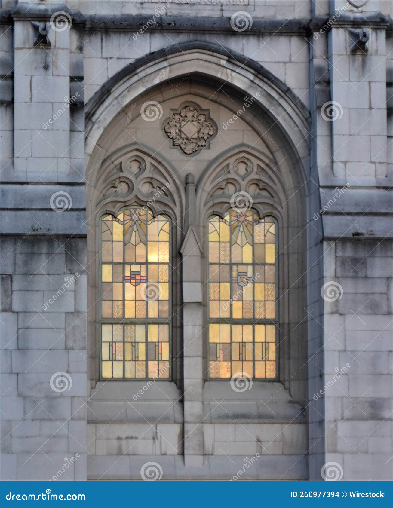 Of a Stained-glass Window of an Old University Window Stock Photo ...