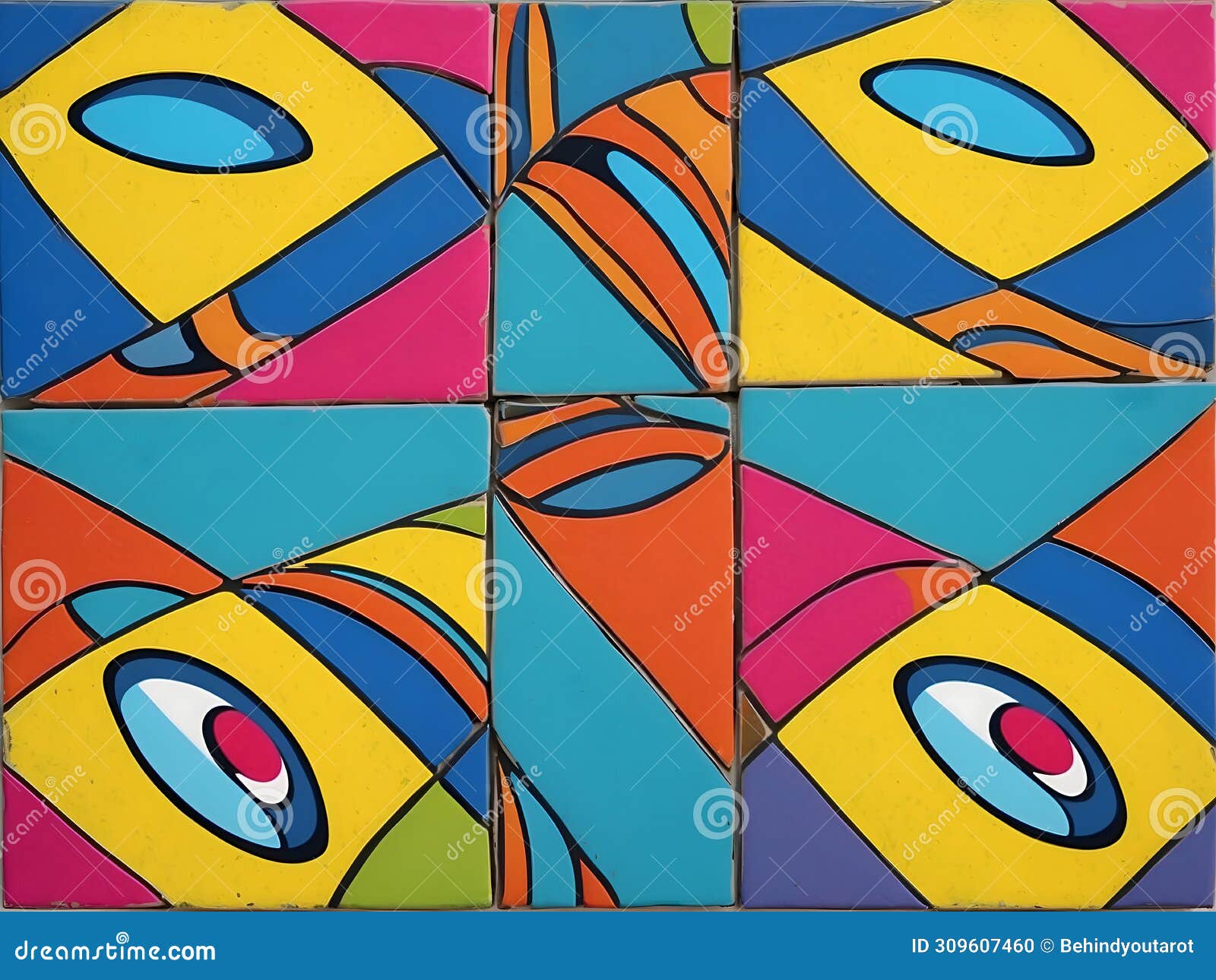 Stained Glass Window Pop Art Style Stock Illustration - Illustration of ...