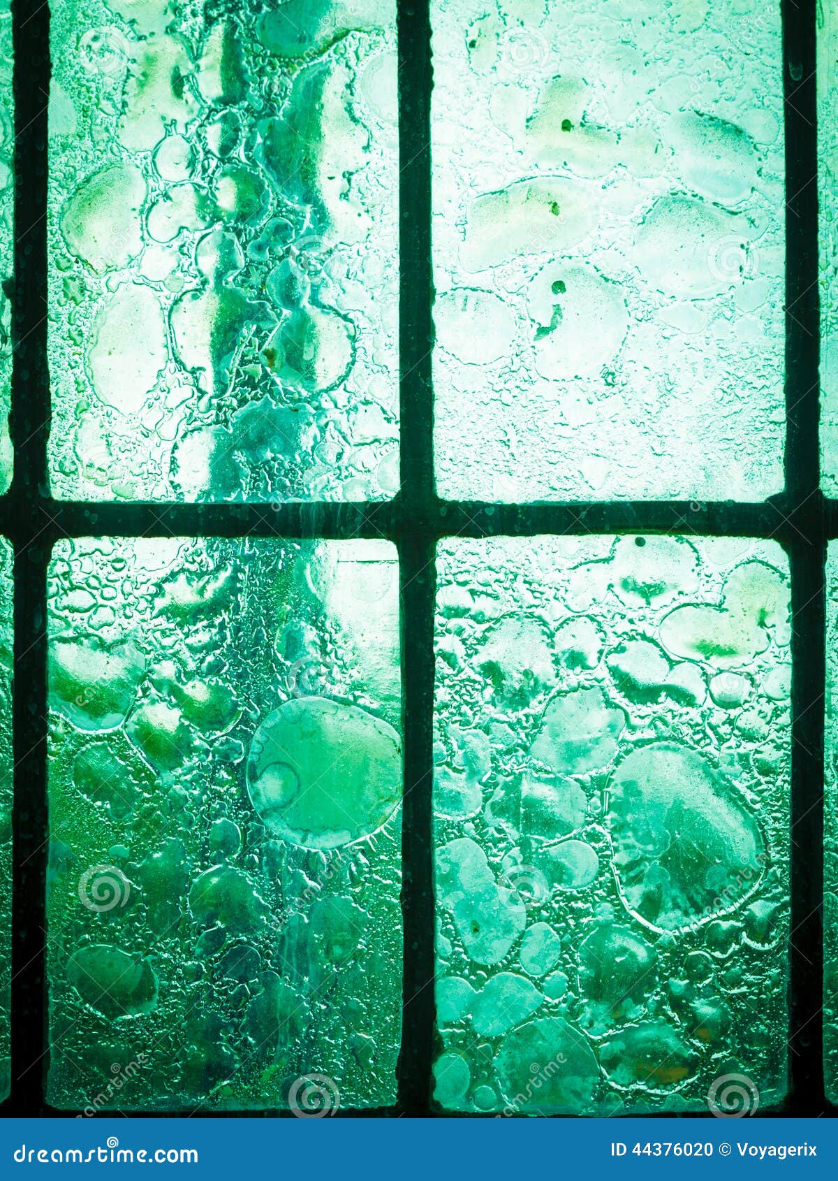 Stained Glass Window with Regular Block Pattern Stock Photo - Image of ...