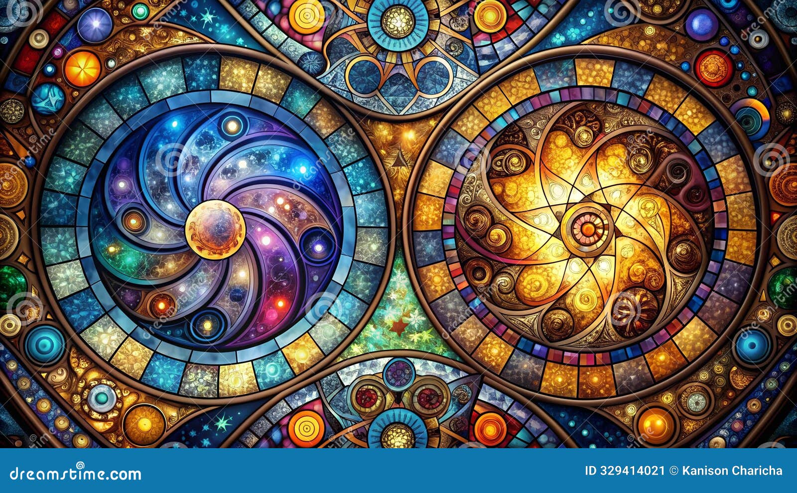 A Stained Glass Window Representing the Interconnectedness of Knowledge ...