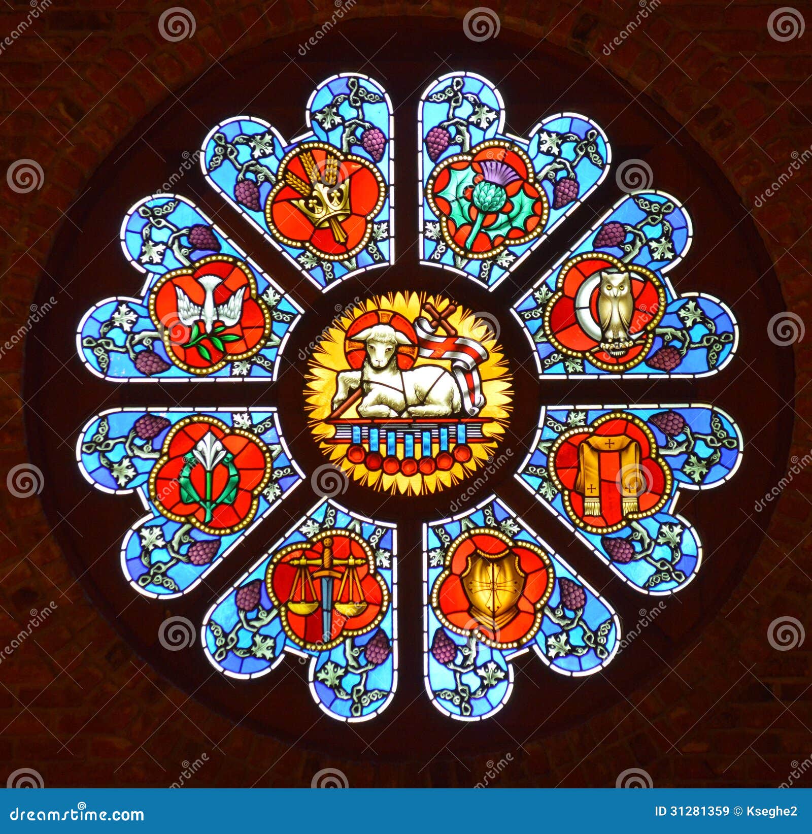 Stained glass window stock image. Image of window, colorful - 31281359