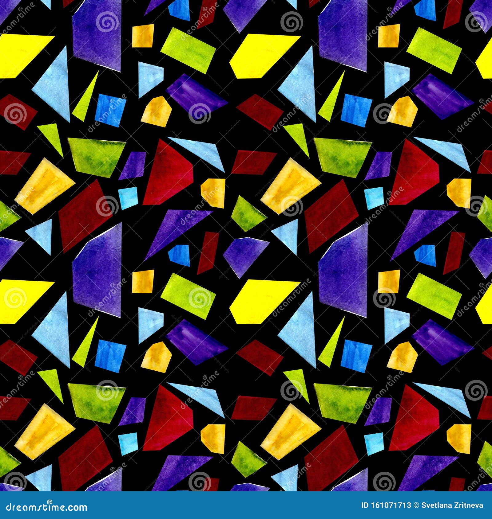 Stained Glass Window Seamless Pattern Stock Illustration - Illustration ...
