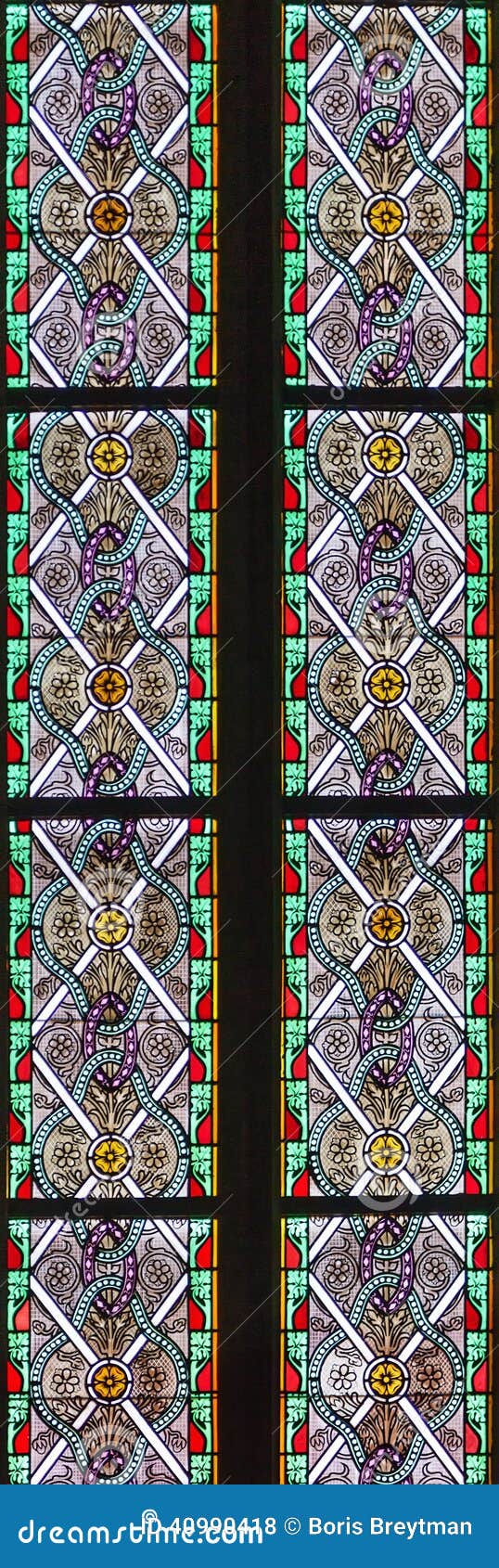 Stained-glass window stock photo. Image of symmetry, decoration - 40990418