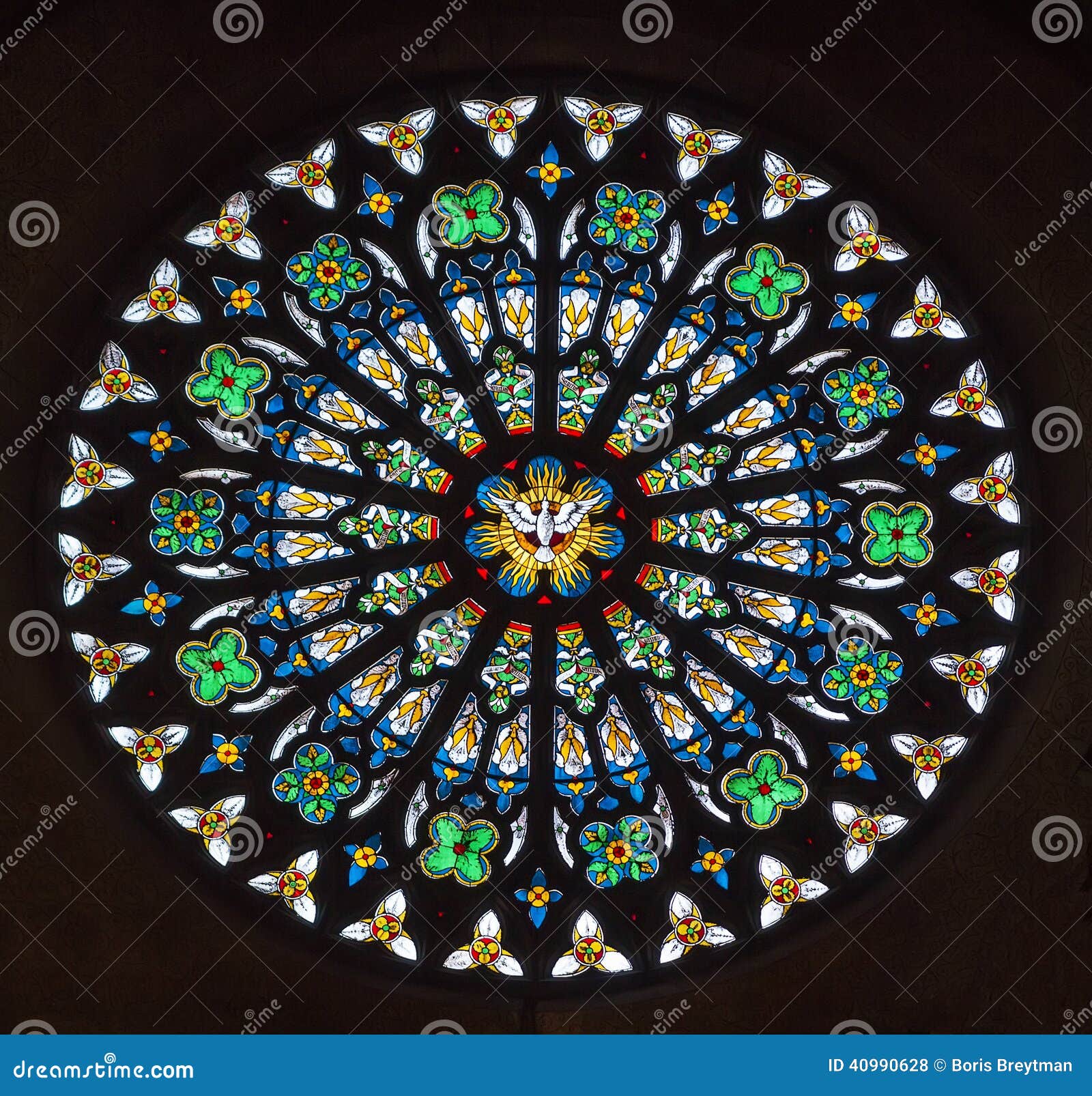 Stained-glass window stock photo. Image of window, colorful - 40990628