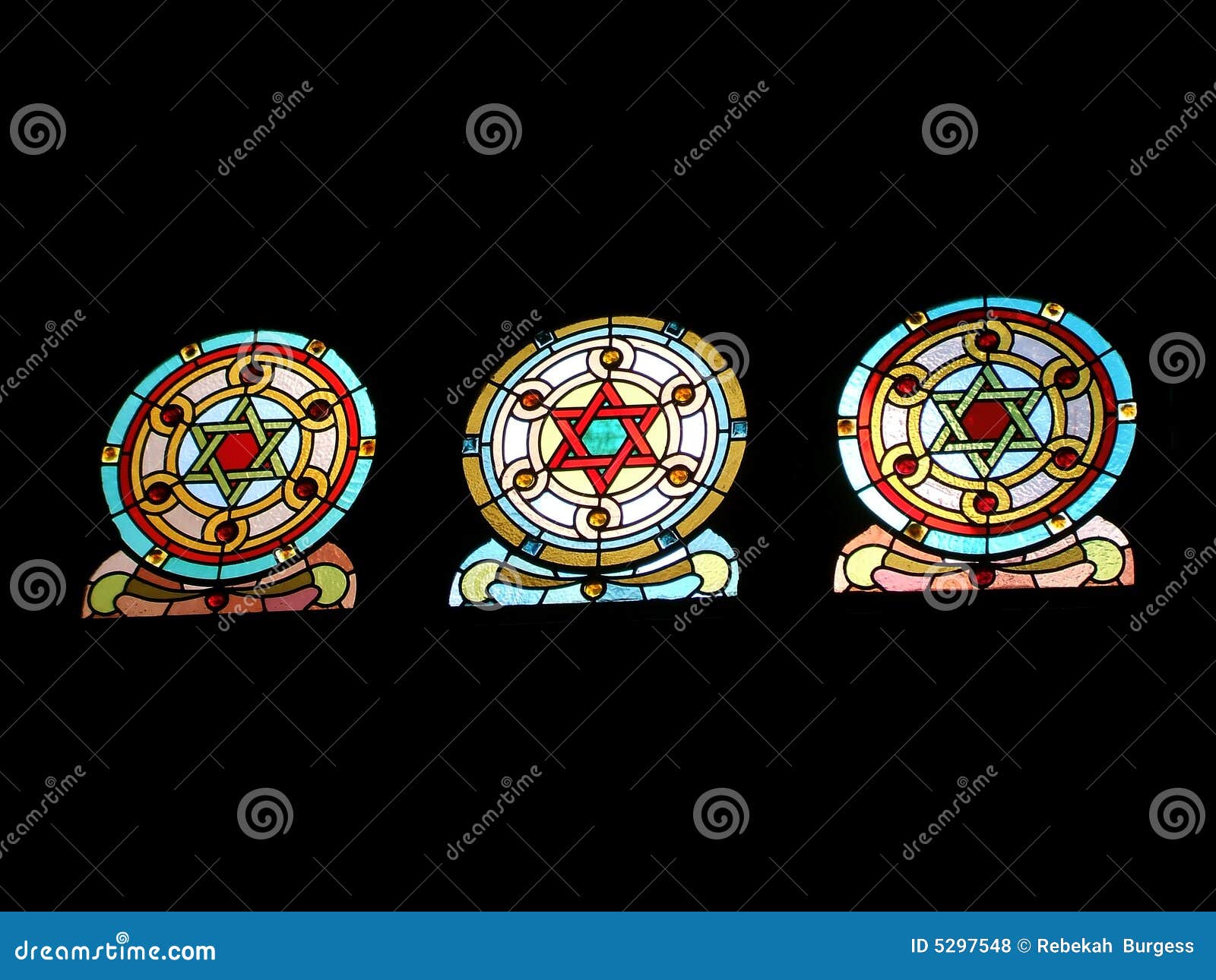Stained Glass Window in Temple Stock Photo - Image of interior, holiday ...