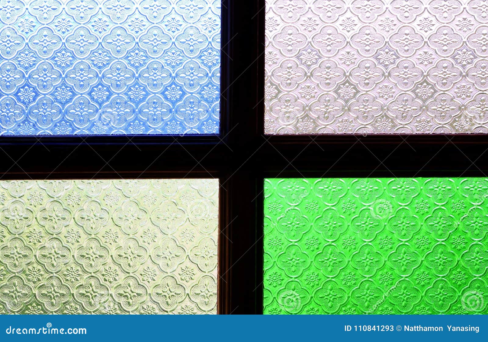 Stained Glass Window Texture for Background. Stock Image - Image of ...