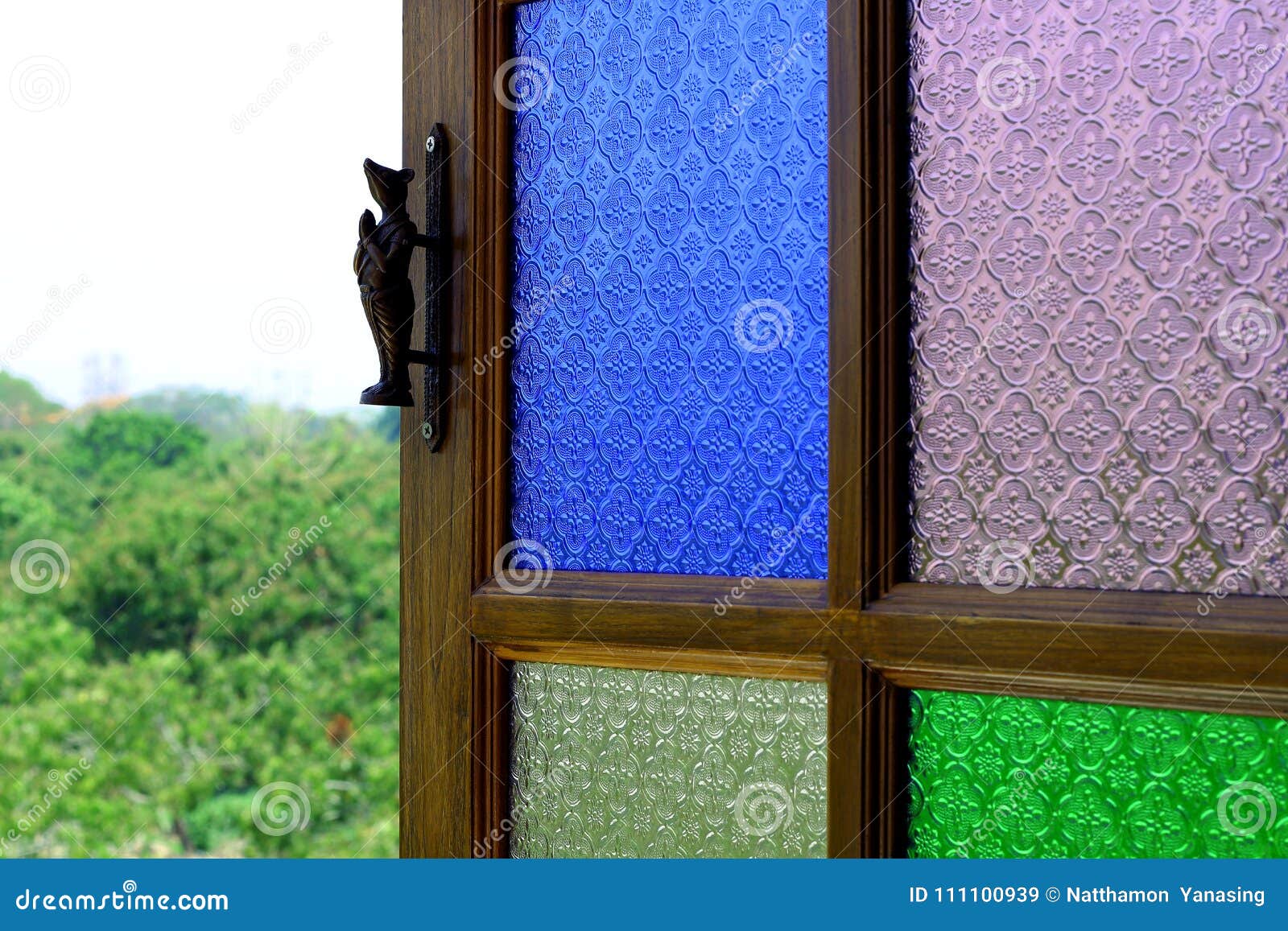 Stained Glass Window Texture for Background. Stock Image - Image of ...