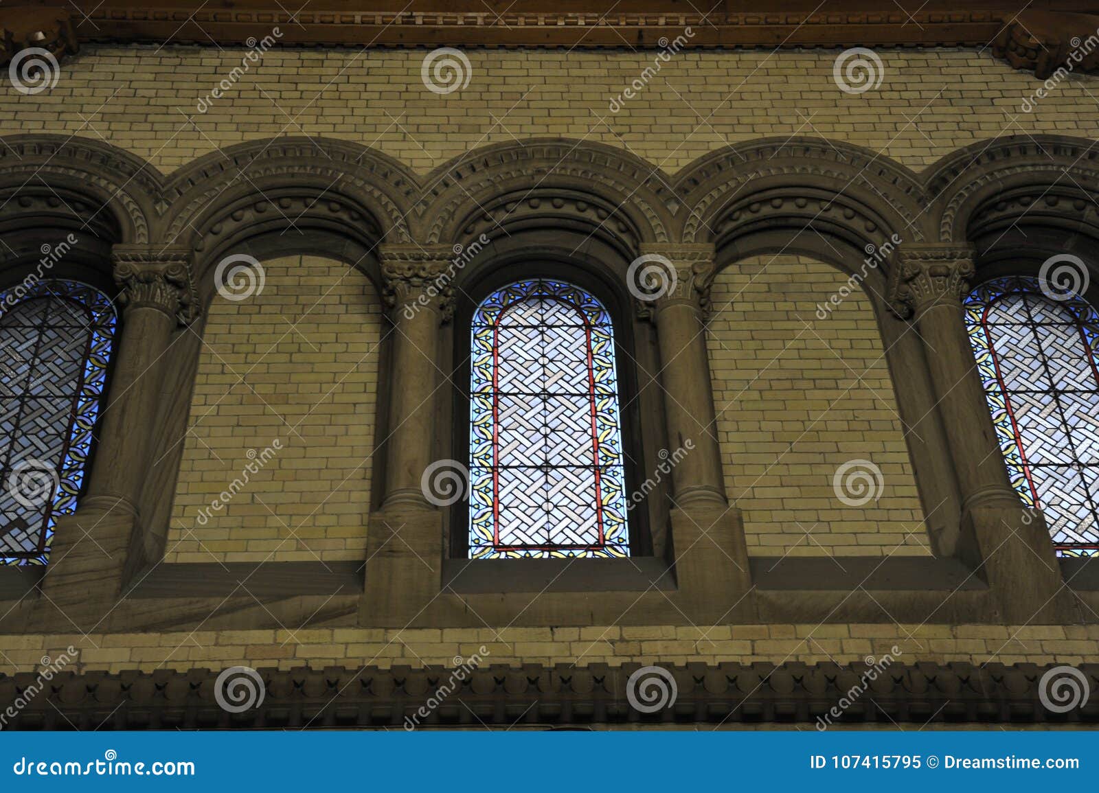 Stained Glass Window Wall stock image. Image of rainy - 107415795
