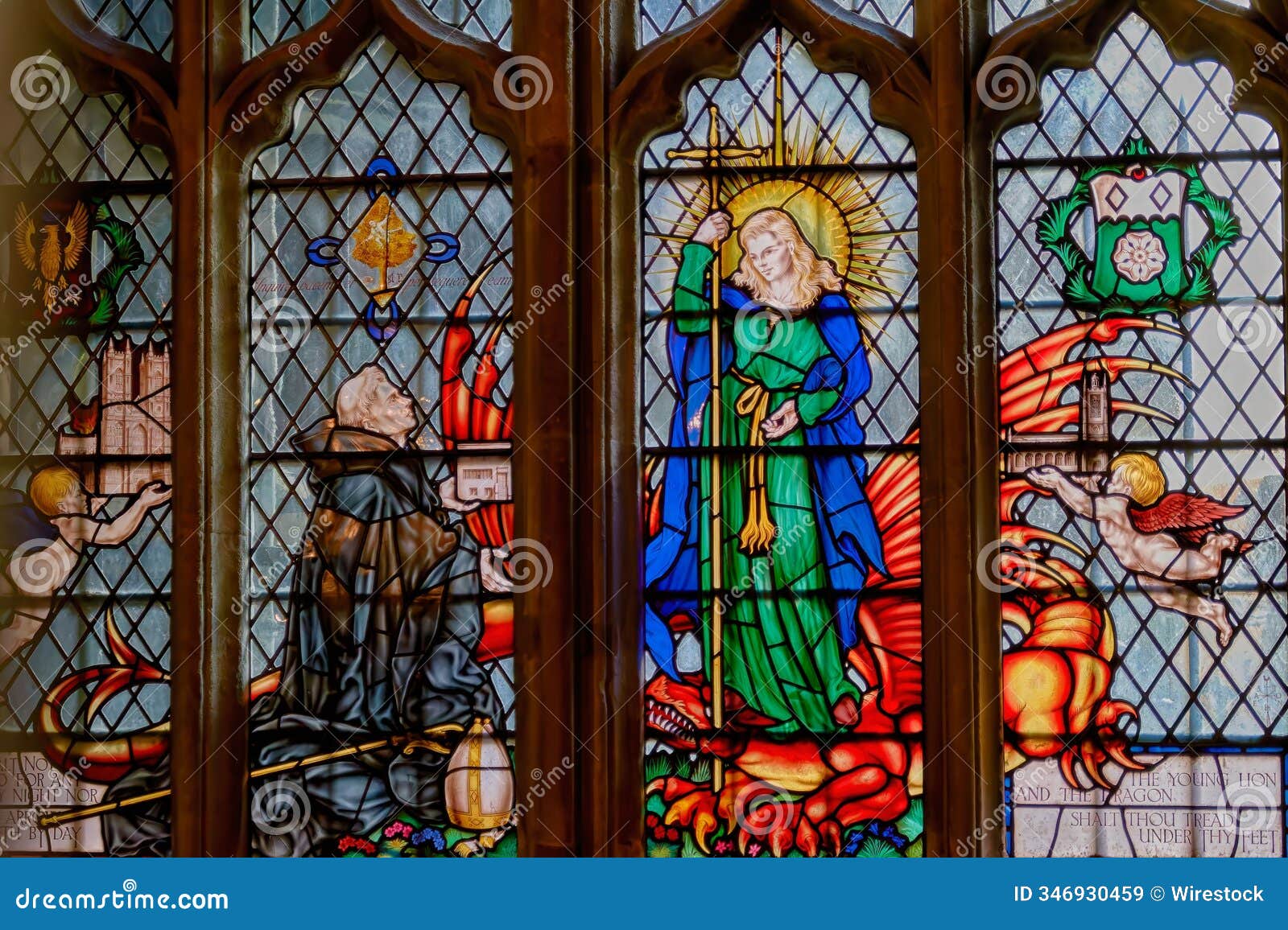 Stained Glass Window In Westminster Abbey Editorial Stock Image Image