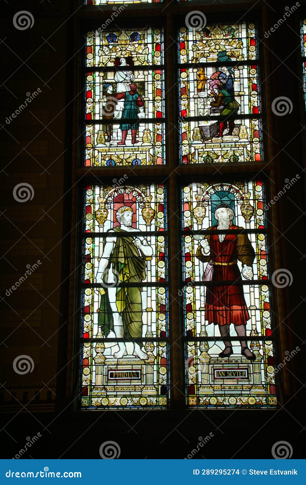 Stained Glass Windows of Great Hall of the Rijks Museum Editorial Stock ...