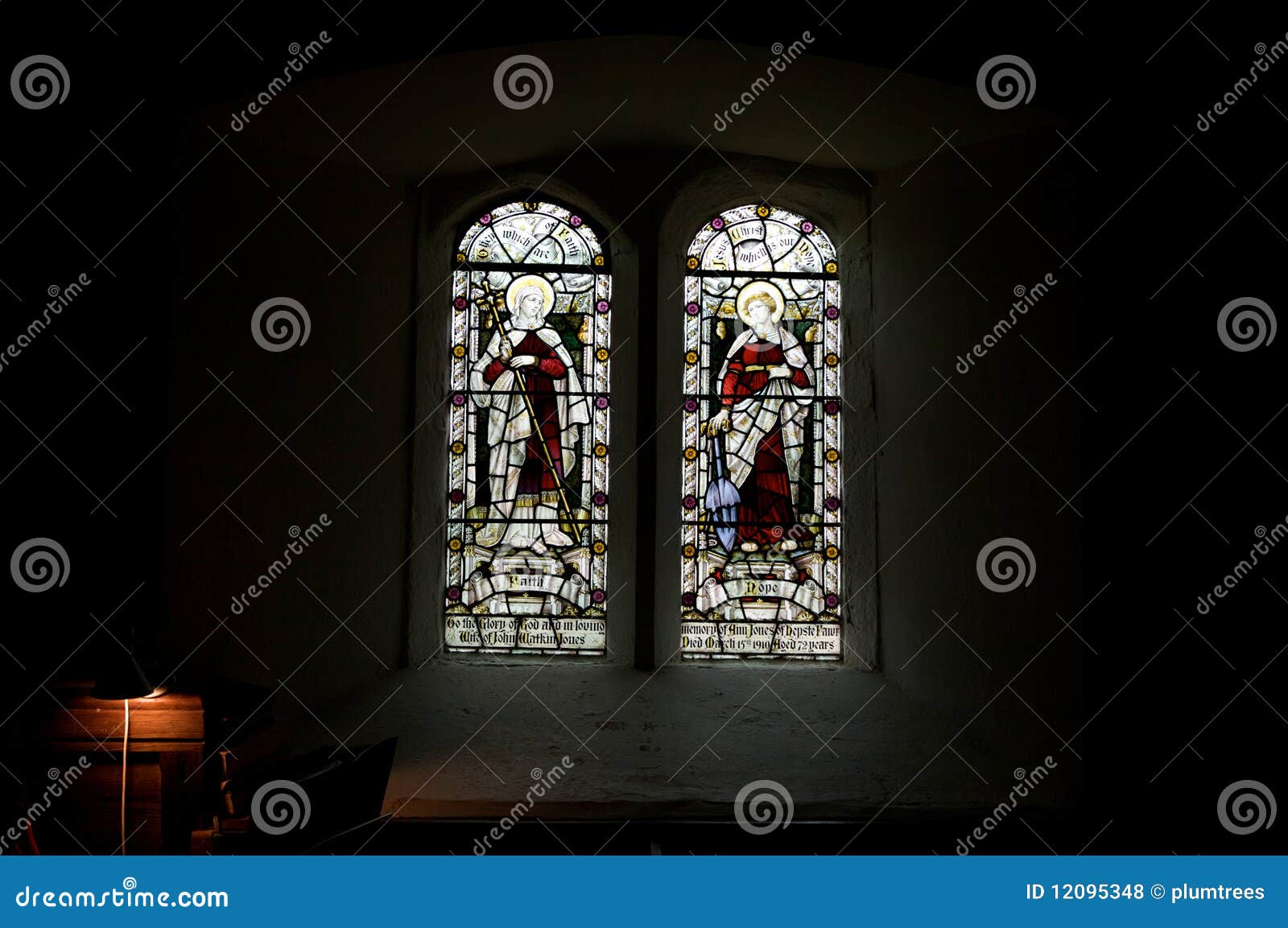 Stained Glass Windows Inside the Church Editorial Stock Photo - Image ...