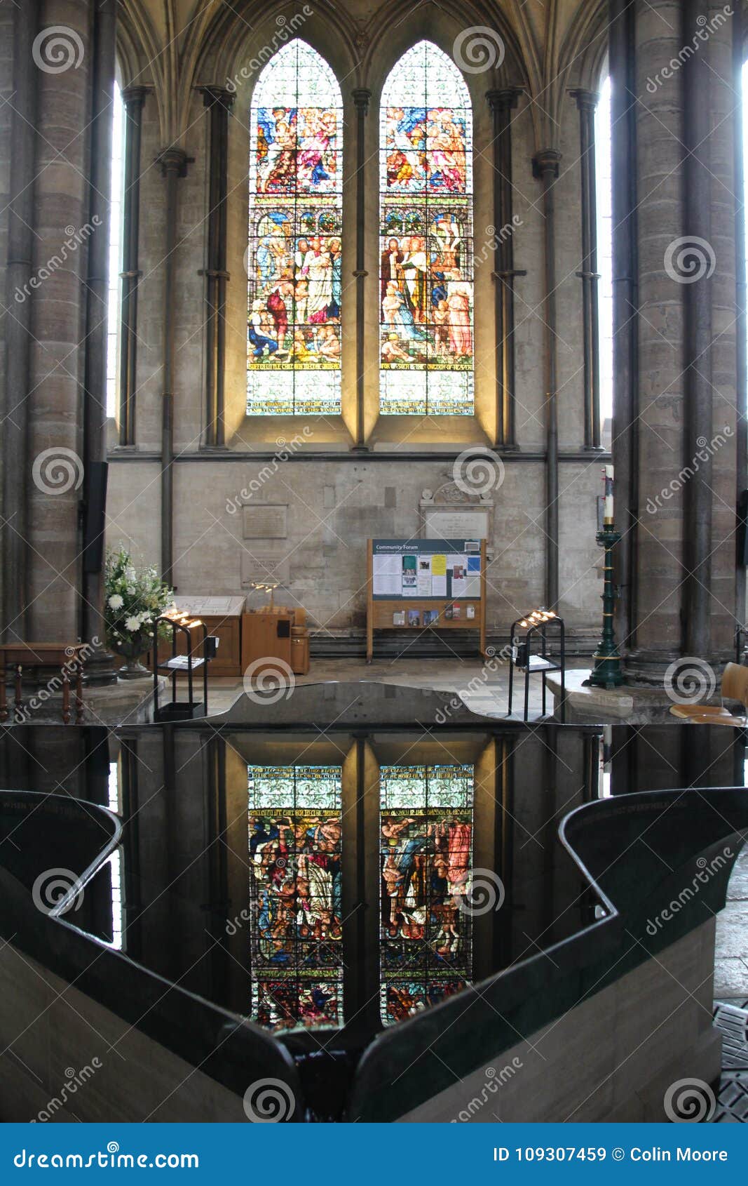 Salisbury cathedral Font editorial stock image. Image of medieval ...