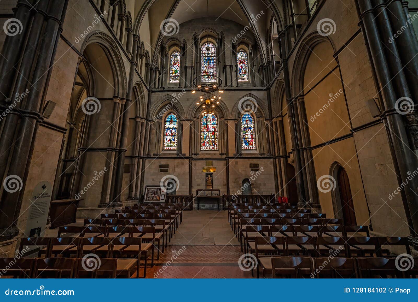 Impressive Interior of Rochester Cathedral Stock Photo - Image of ...