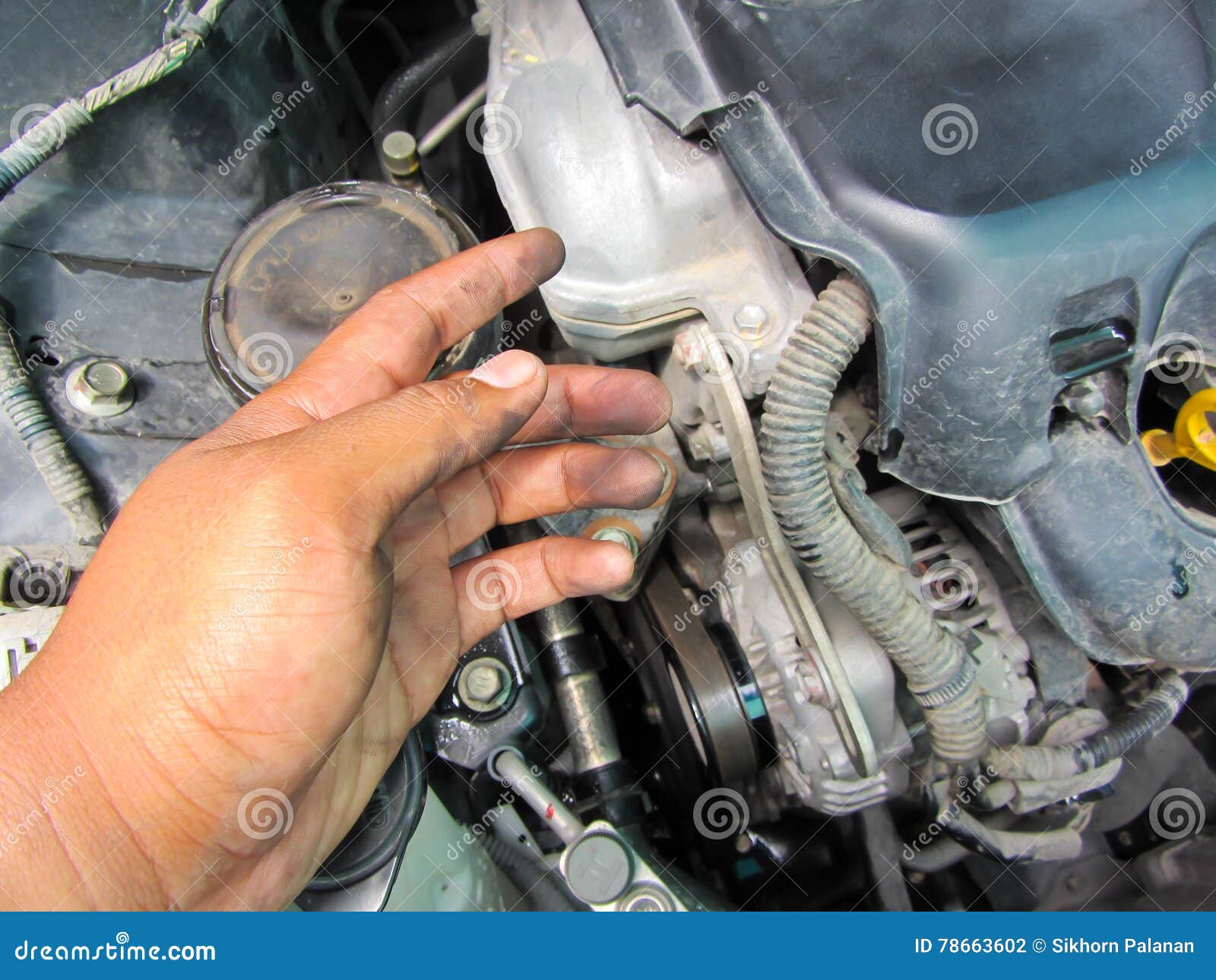 Stained Hands because Engine Repair Stock Photo - Image of mechanic ...