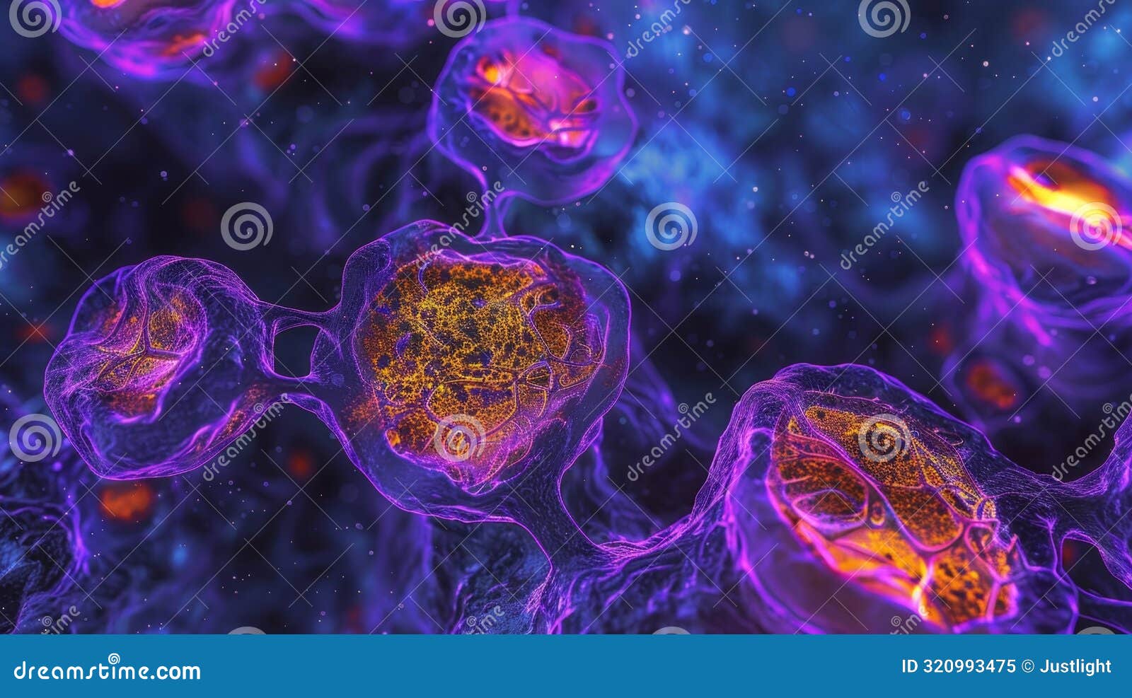 Stained Histological Section Depicting a Cell with Multiple Fused ...