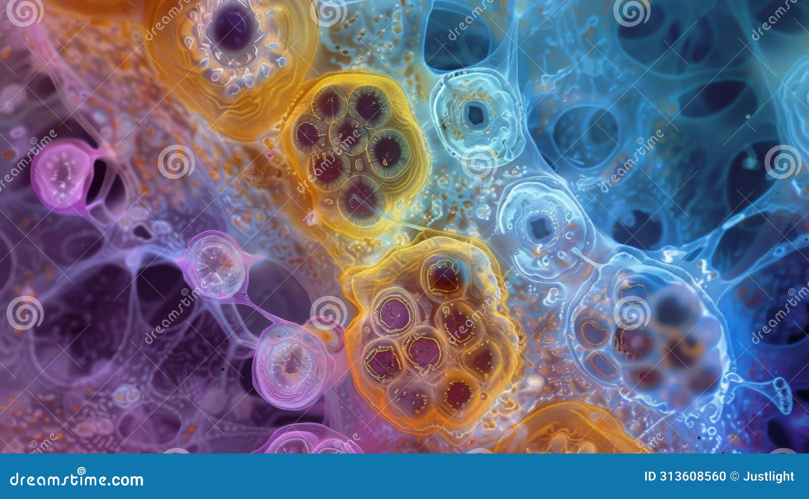 A Stained Image of a Developing Animal Embryo Highlighting the ...