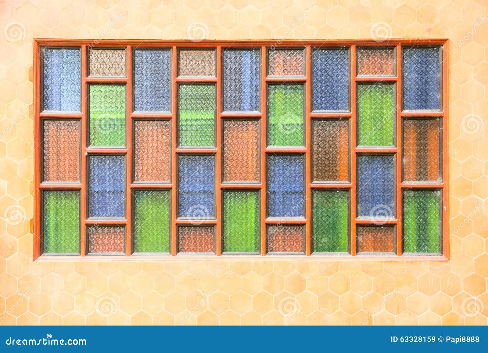 Stained Multi Color Glass Window Stock Image - Image of decoration ...