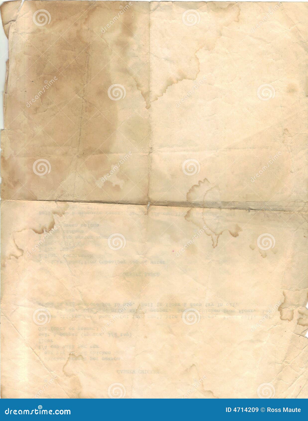 Stained Paper stock image. Image of aged, paper, worn - 4714209