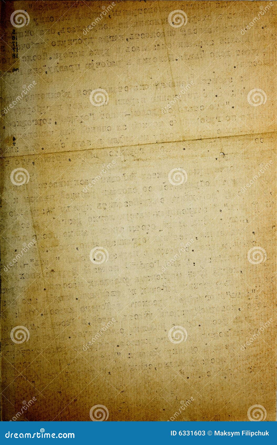 Stained Retro Paper with Typed Text Stock Image - Image of design, 19th ...