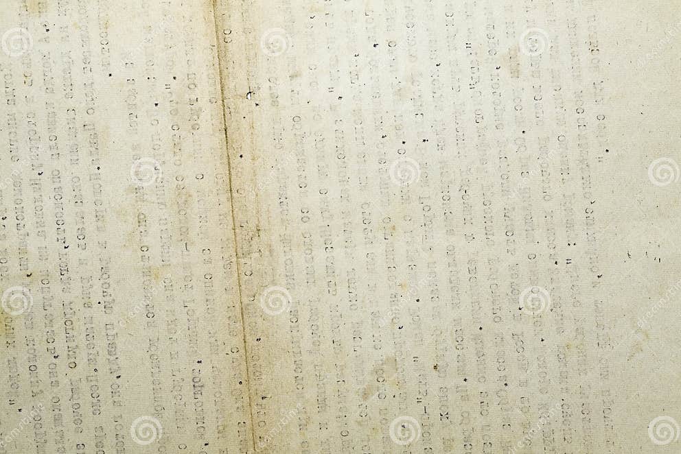 Stained Retro Paper with Typed Text Stock Photo - Image of office ...