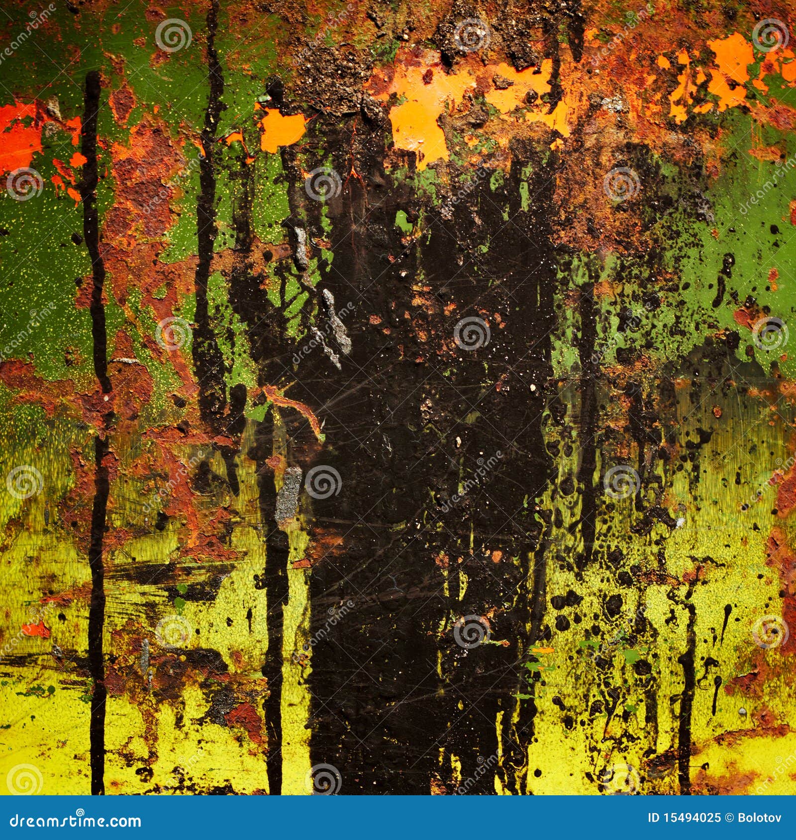 Stained Rusty Colorful Metal. Stock Image - Image of messy, industry ...