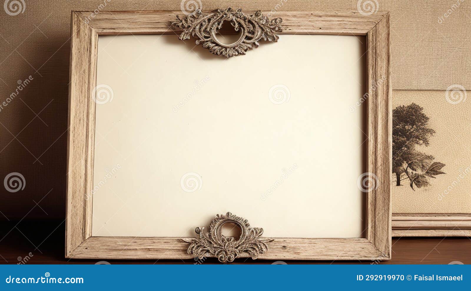 Stained and Weathered Old Empty Photo Frame Stock Illustration ...