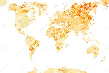 Stained world map stock image. Image of color, burned - 1755663