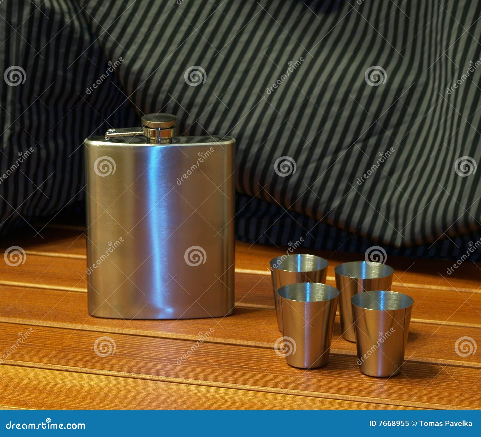 Stainless bottle and tots stock image. Image of alcohol - 7668955