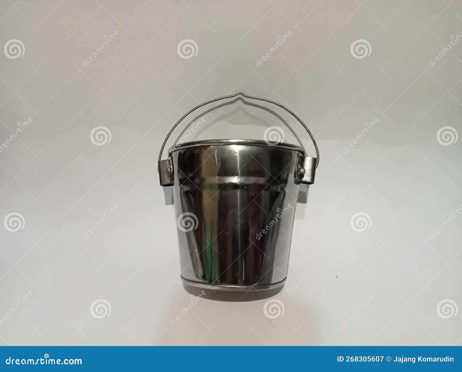 Stainless Bucket on White Background Stock Image - Image of bucket ...