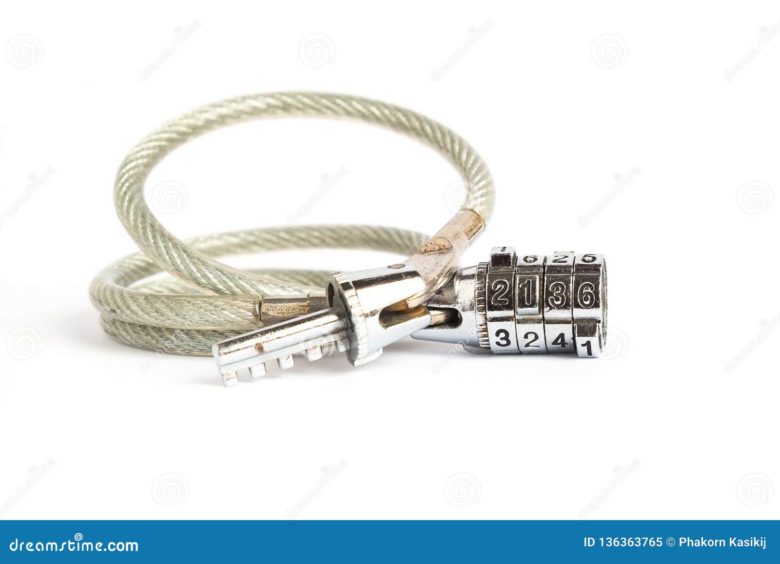 Stainless Cable Sling Security Lock with Password Code on ISolated ...