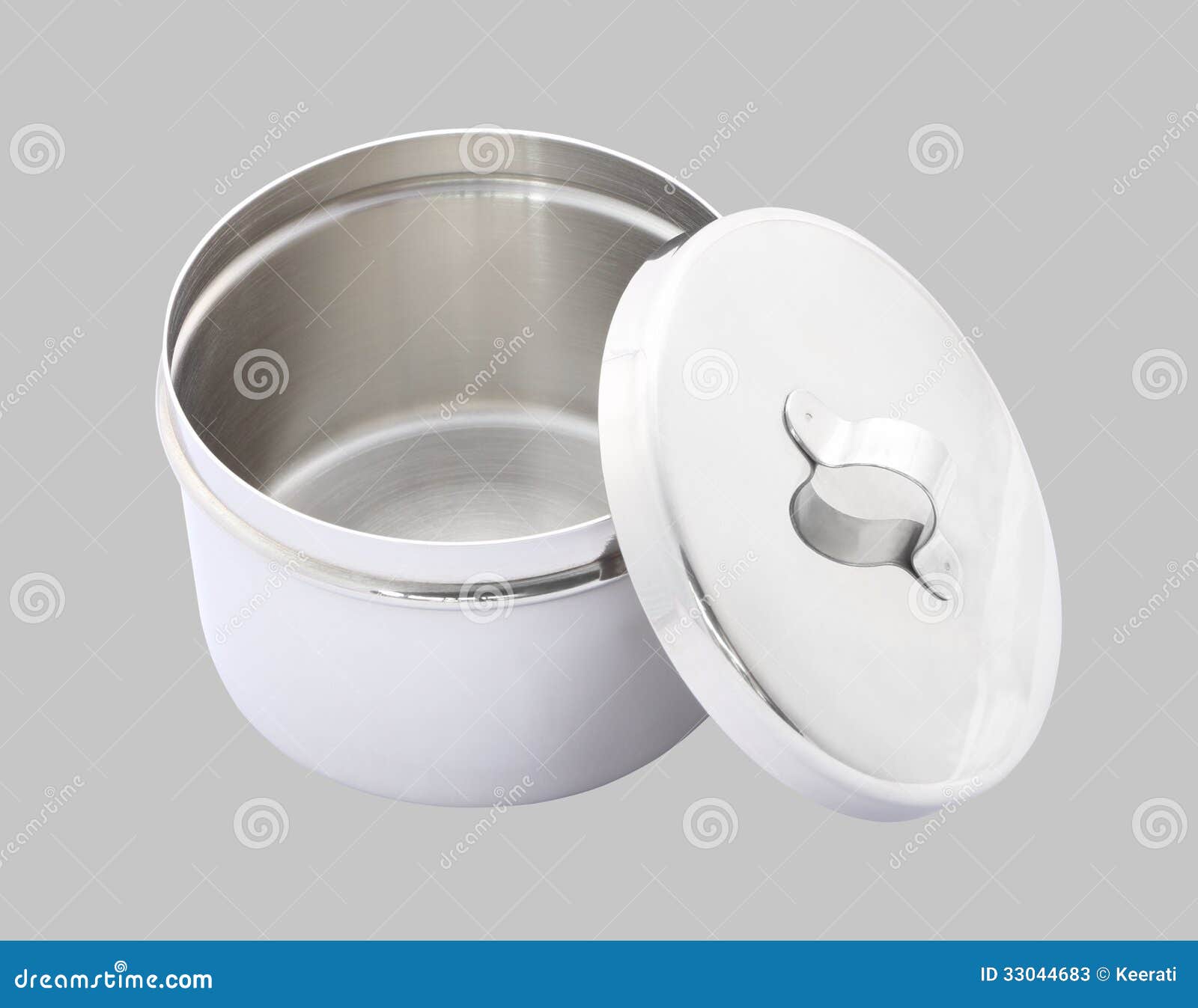 Stainless Cotton Wool Container Opened Cover Stock Image - Image of ...