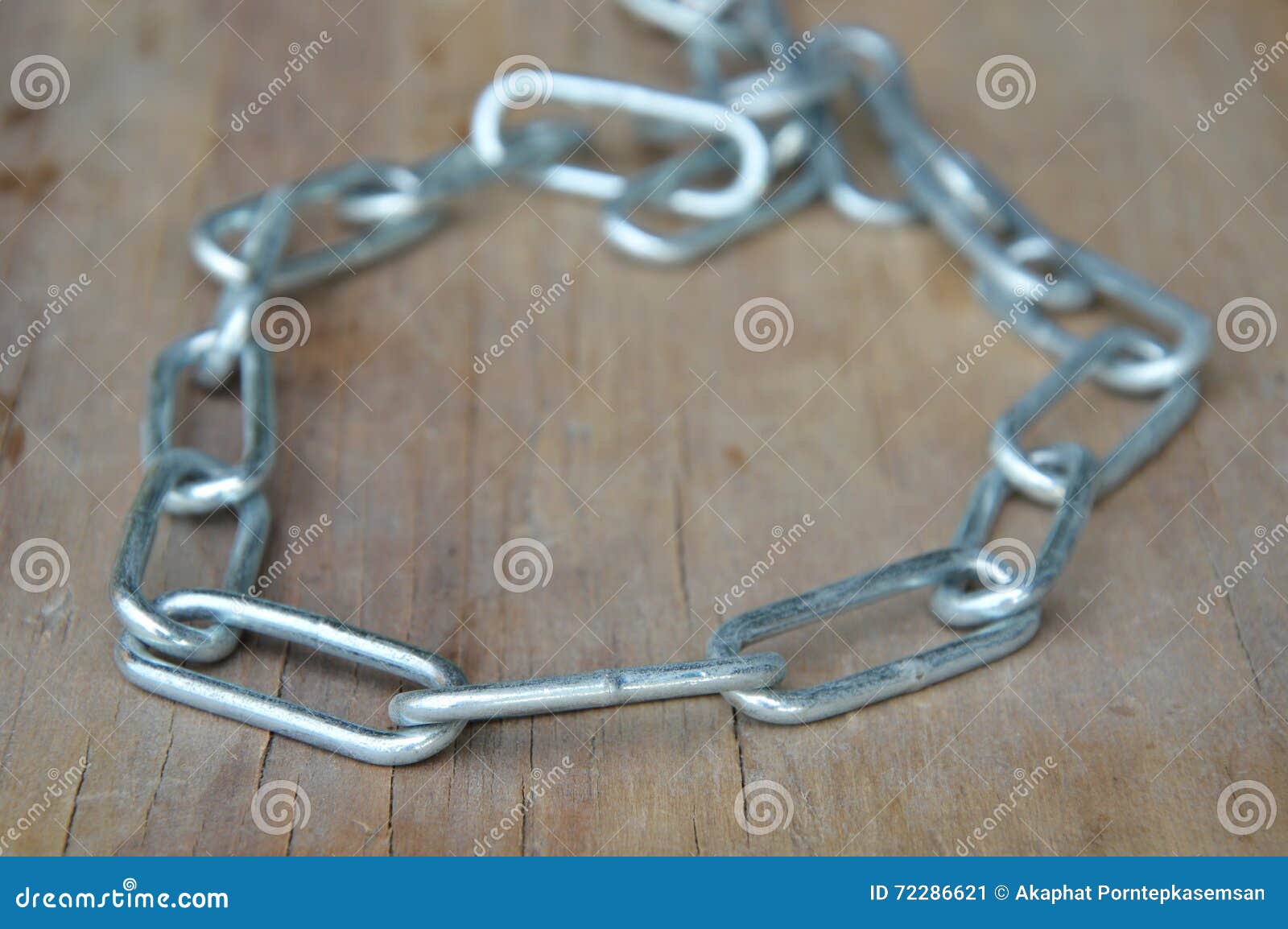 Stainless Dog Choke Chain Collar on Wooden Board Stock Image - Image of ...